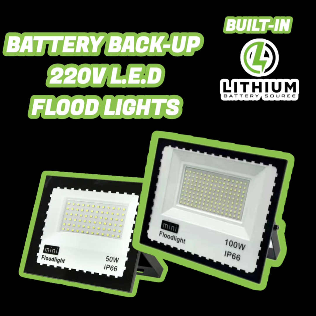 Battery Back-up 220V LED Flood Lights