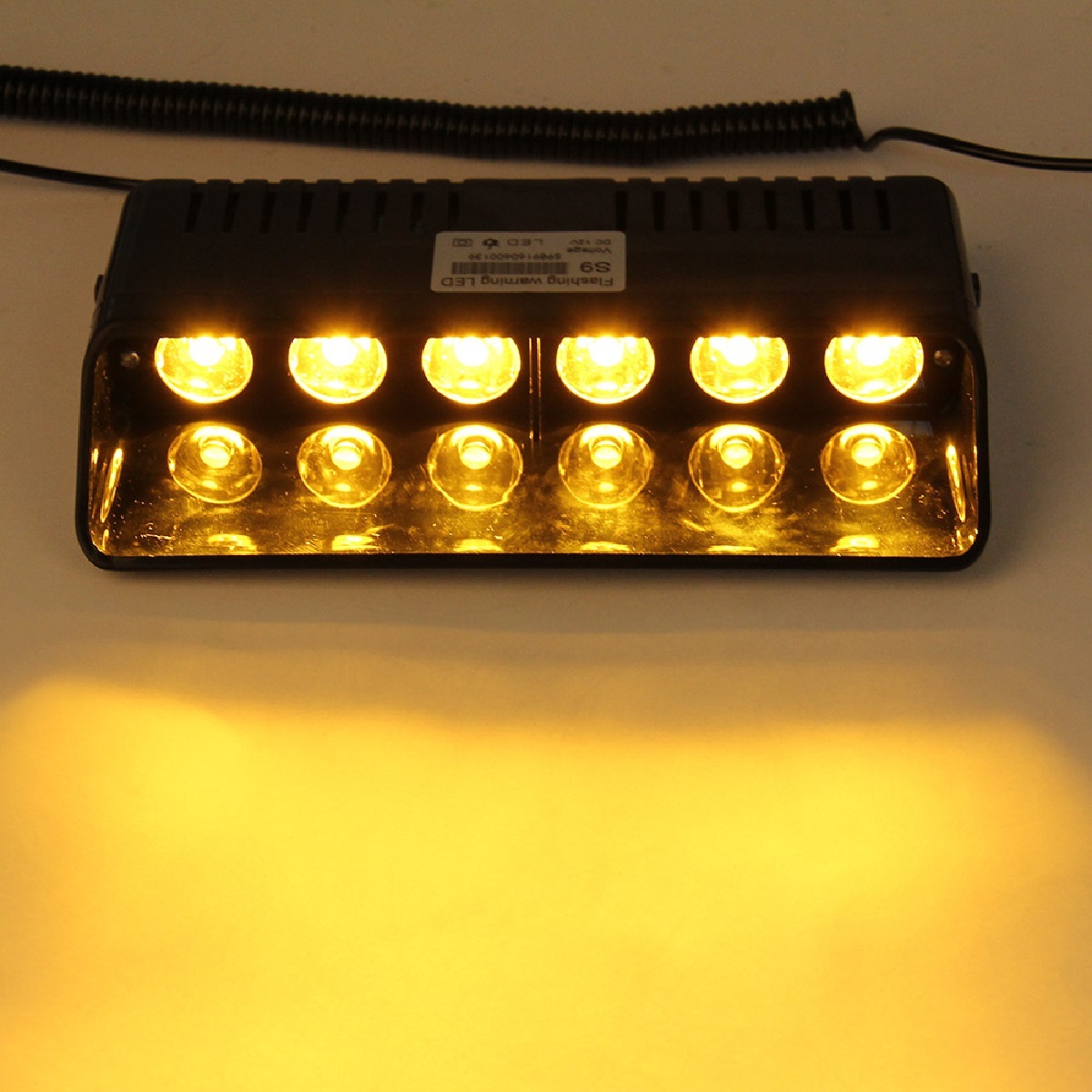 HIGH POWER LED WARING / FLASHING STROBE LIGHT, AMBER DASH MOUNT ...