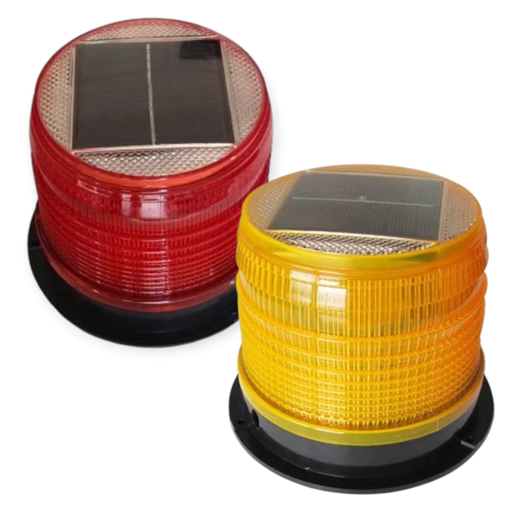 High-Visibility Solar Signal Beacon (Red & Amber)