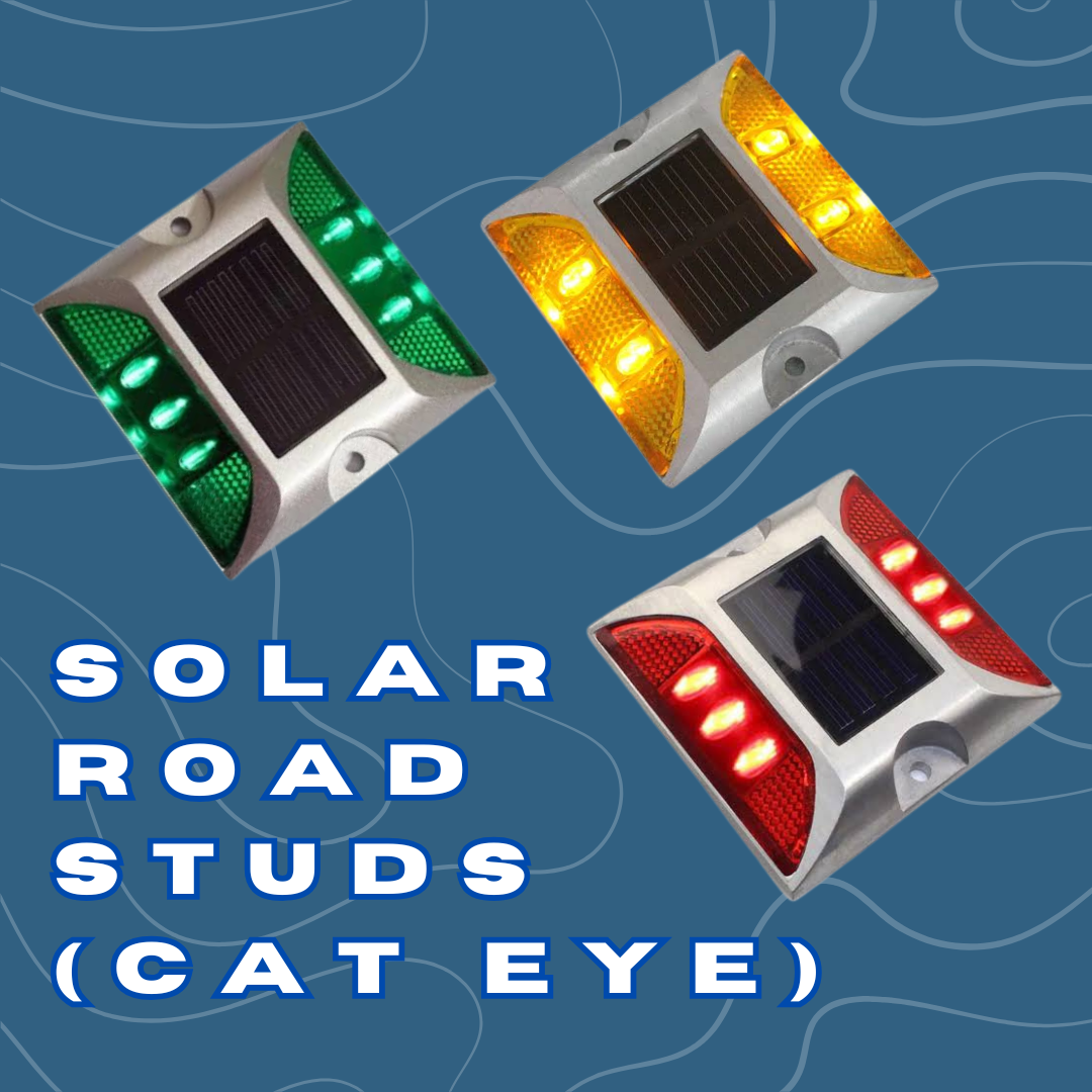 SOLAR ROAD STUDS Green, red, amber
